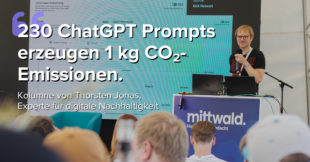 Sustainable Insights mit Thorsten Jonas: Der ökologische Preis von ...