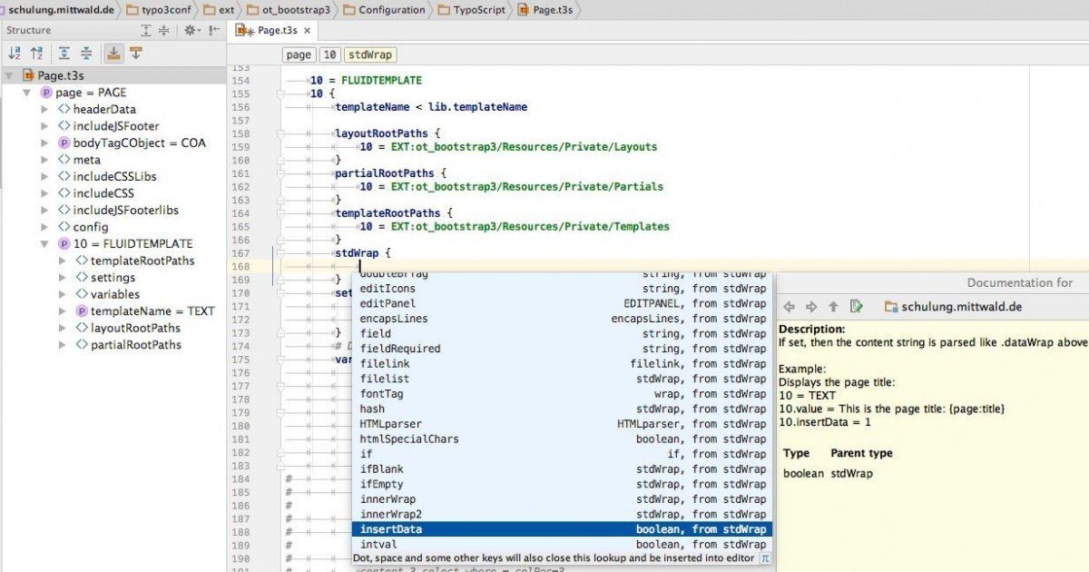 TYPO3-Entwicklung mit PhpStorm